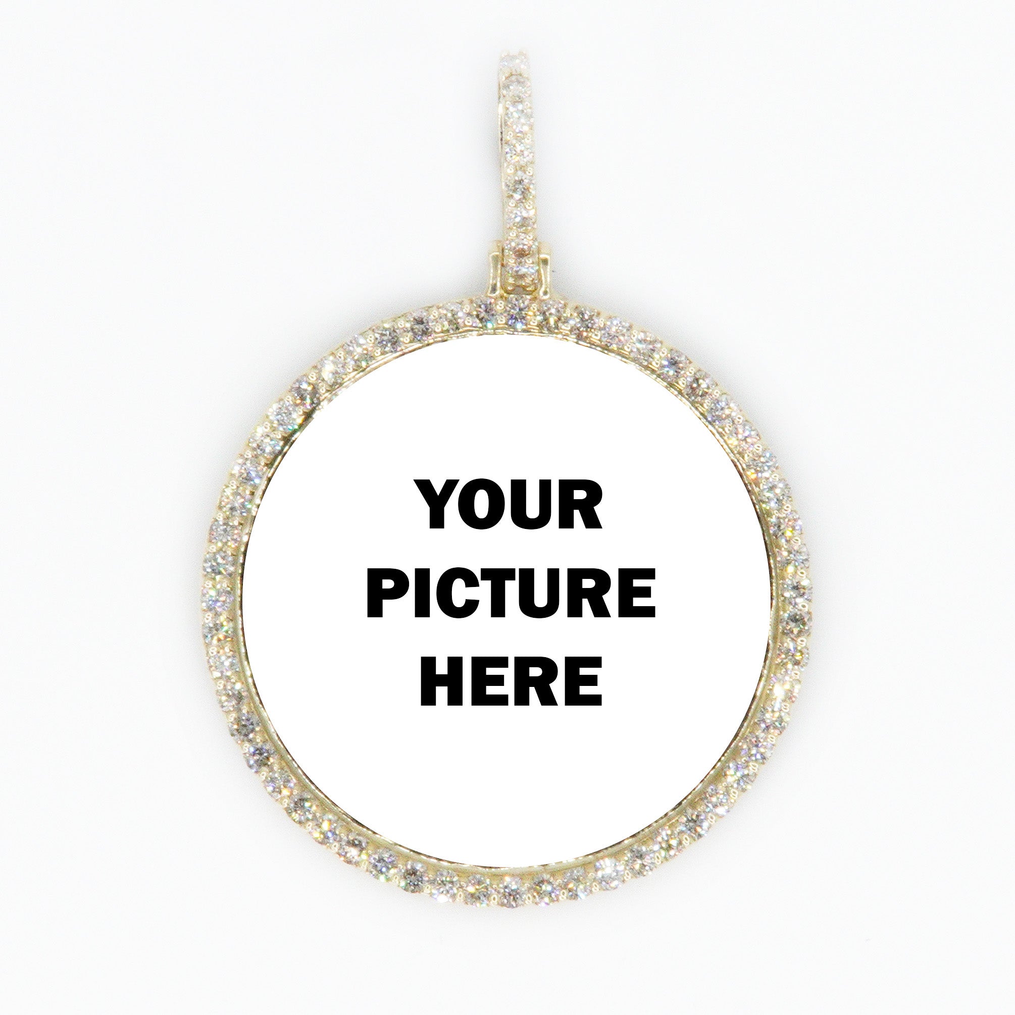 10k Solid Gold Diamond Picture Pendant & Chain Set - 70014