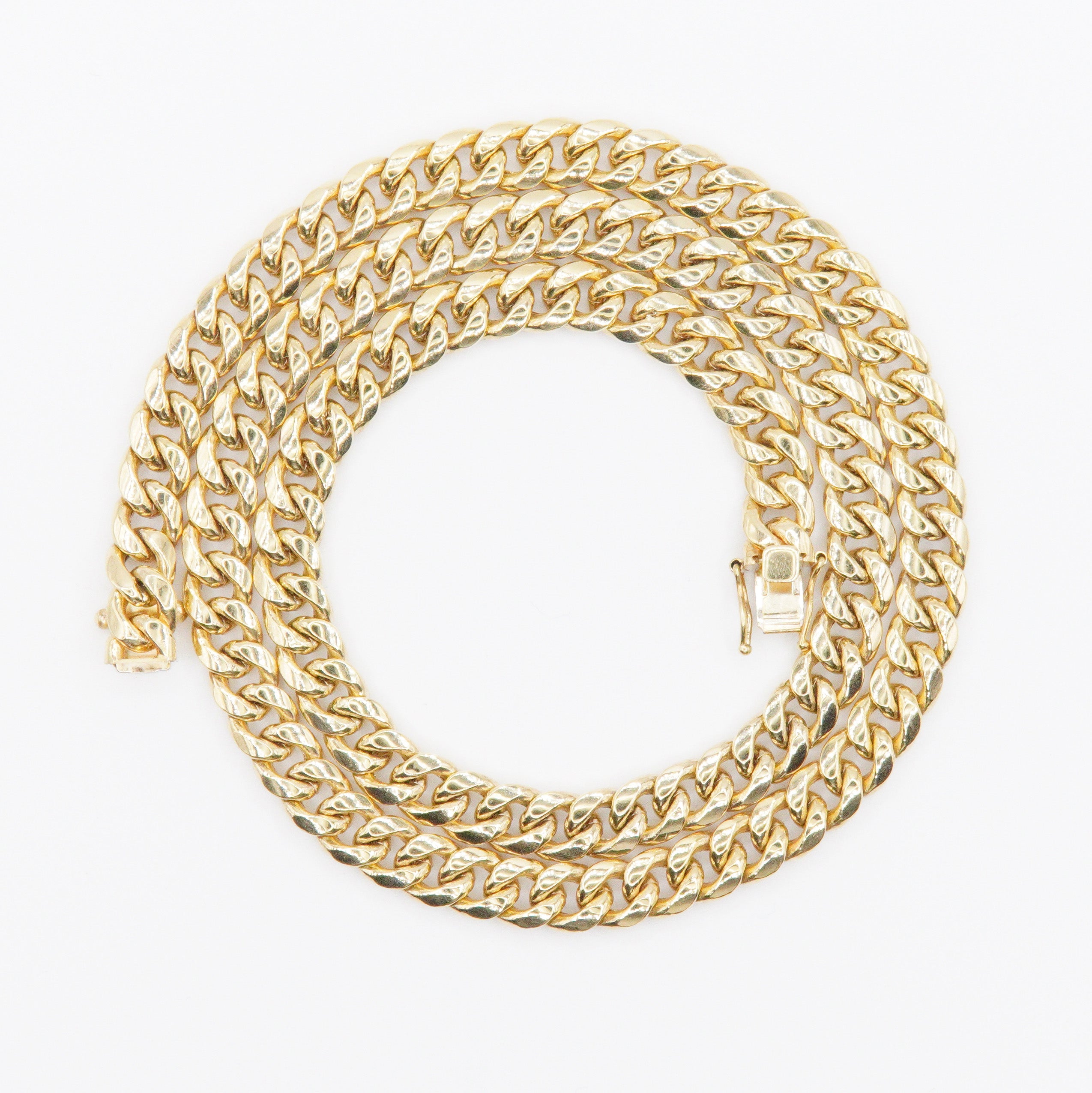 14k Semi-Solid Gold 8mm Miami Cuban Chain - 10060