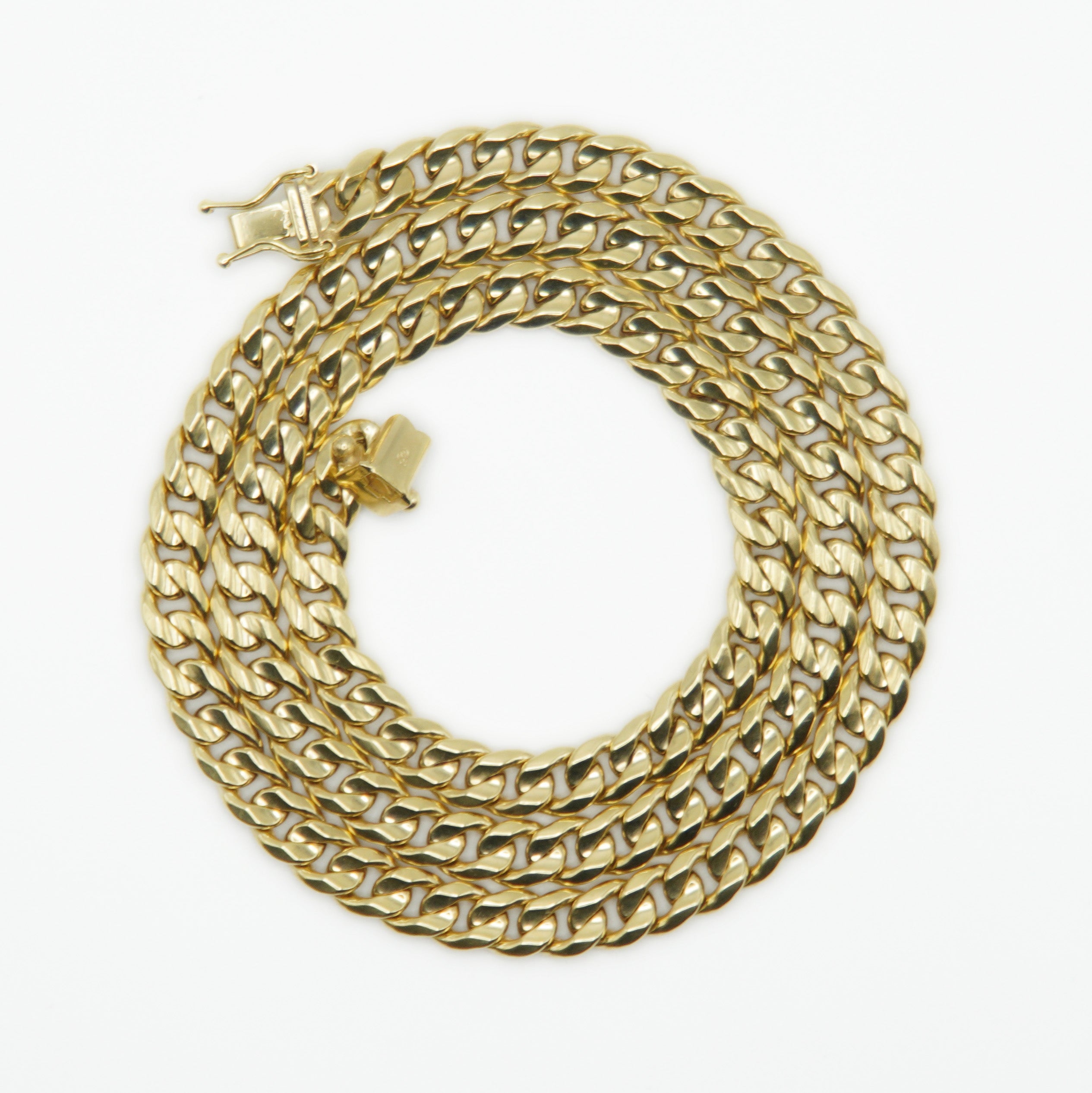 14k Semi-Solid Gold 6mm Cuban Chain - 10096