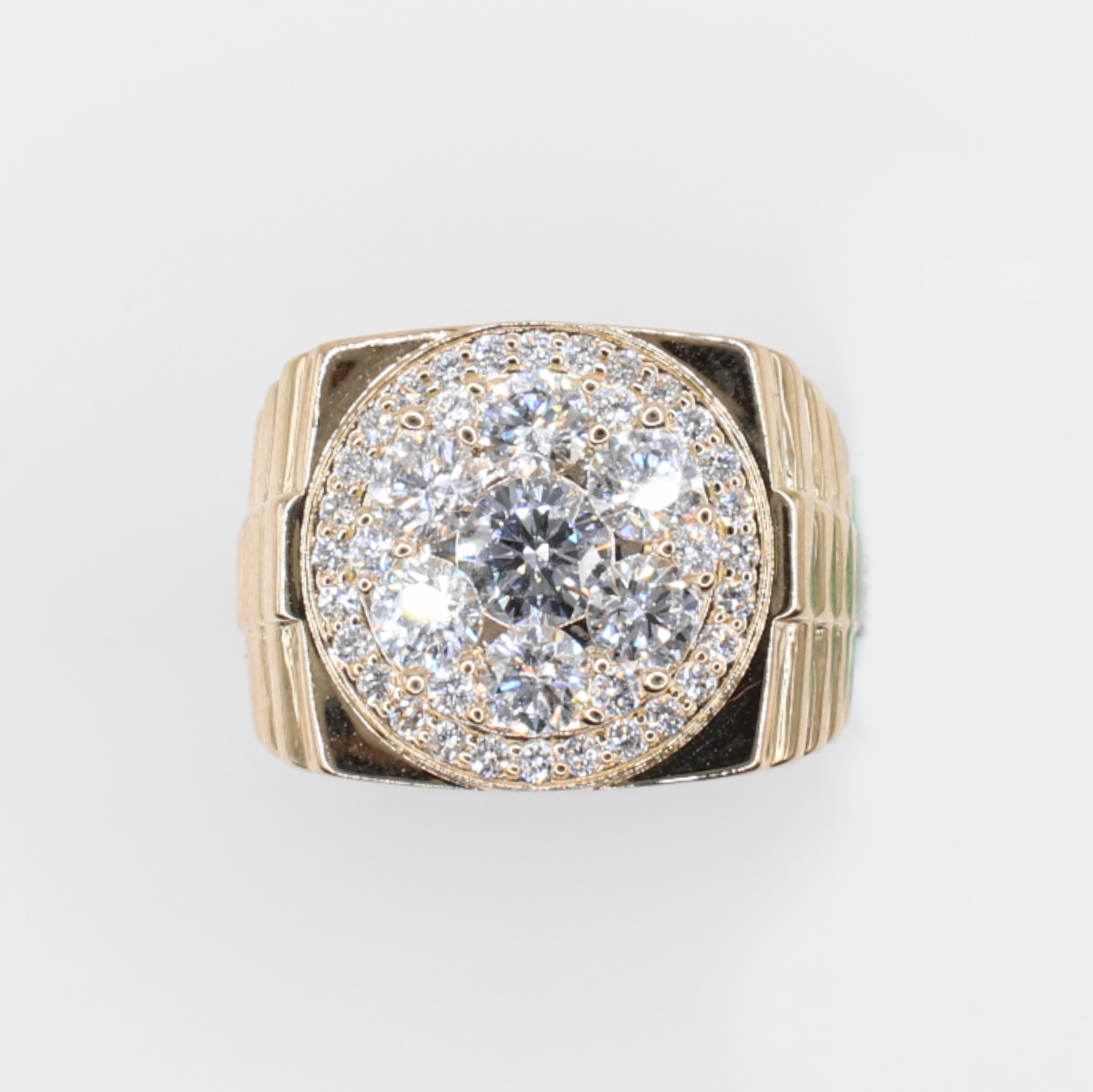 10k Solid Gold Lab Diamond Royal Apex Men's Ring - 30351